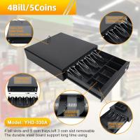 China Durable Steel Cash Box RJ11 Locked Cash Drawer Robust With Multi Layer Dividers for sale