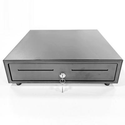 China Black White POS Cash Drawer Corrosion Resistant Lockable Money Drawer For Commercial Retailer for sale