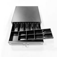 China Black White POS Cash Drawer Corrosion Resistant Lockable Money Drawer For Commercial Retailer for sale