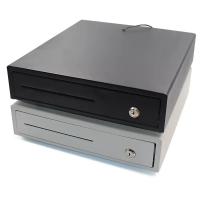 China Rust Proof Heavy Duty Cash Box Black White Money Storage Box With Multiple Layers for sale