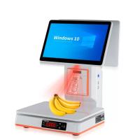 China Vision Recognition AI Weighing Scale 1366*768 Touch Screen Weight Scale 15kg For Fresh Produce Deli for sale