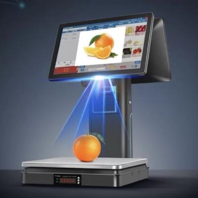 China Vision Recognition PC Scale Intelligent Algorithm Touch Screen Scale For Supermarket Fresh Produce for sale