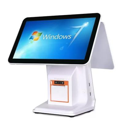 China Supermarket Restaurant Unmanned SelfOrder Kiosk 15.6Inch Capacitive Touch POS Machine Scan Code Ordering System for sale