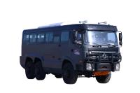 China 340HP Dongfeng 6x6 All Terrain Off Road Bus 27 Seats - Heavy Duty Passenger Vehicle for Mining Rural Transport Forest Rescue Desert Tourism for sale