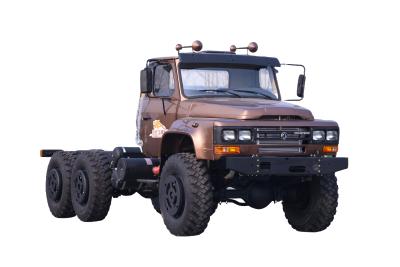 China Latest EQ2100 6x6 Off-Road Black gold Chassis _ Dongfeng Forward Control Cab Truck Chassis Direct Sales _ Custom 6x6 All-Terrain Special Vehicle Chassis for sale