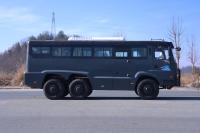 China 340HP Dongfeng 6x6 All Terrain Off Road Bus 27 Seats - Heavy Duty Passenger Vehicle for Mining Rural Transport Forest Rescue Desert Tourism for sale