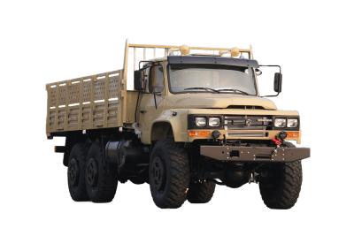 China Dongfeng 6×6 EQ2100 190hp 3.5t Tri-Axle Heavy-Duty Off-Road Durable Mining Transport Truck with Winch and Removable Tarpaulin Frame for sale