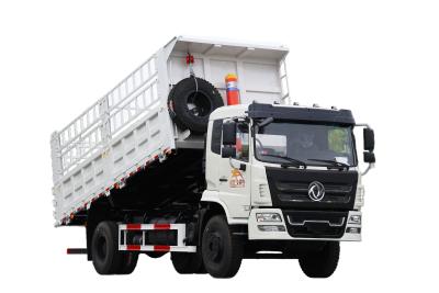 China Dongfeng 5.6m Flatbed Stake Body Dump Truck _ Single Axle High Side Stake Dump Truck _ 8-Ton Cargo Truck for Timber, Sugarcane and Grain Transportation for sale