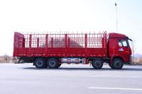 China Four-Axle 9.6m Stake Body Transport Truck _ 8×4 (4 Front 8 Rear) High Grid Side Cargo Lorry _ Export 8×4 Dongfeng 500HP Stake Truck for sale