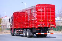 China Four-Axle 9.6m Stake Body Transport Truck _ 8×4 (4 Front 8 Rear) High Grid Side Cargo Lorry _ Export 8×4 Dongfeng 500HP Stake Truck for sale