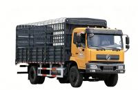 China 4×2 Yellow Flat Semi Cab Cargo Box Transport Truck - 260HP Yuchai 191kW Heavy Duty Logistics Delivery Truck - 6.8m Stake Body Truck Global Export for sale