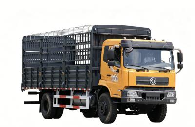 China 4×2 Yellow Flat Semi Cab Cargo Box Transport Truck - 260HP Yuchai 191kW Heavy Duty Logistics Delivery Truck - 6.8m Stake Body Truck Global Export for sale
