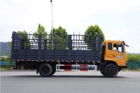 China 4×2 Yellow Flat Semi Cab Cargo Box Transport Truck - 260HP Yuchai 191kW Heavy Duty Logistics Delivery Truck - 6.8m Stake Body Truck Global Export for sale