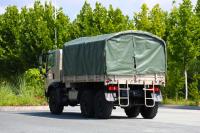 China 170‑HP Flat Cab 6x6 Off‑Road Cargo Truck With Tarpaulin Cover for sale