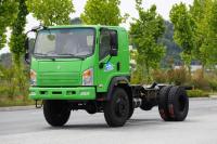 China 4×4 Flat‑Nose Light Green Chassis, 170HP Off‑road Class‑2 Truck Chassis for Export for sale