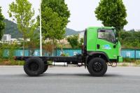 China 4×4 Flat‑Nose Light Green Chassis, 170HP Off‑road Class‑2 Truck Chassis for Export for sale