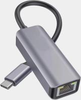China Customized Logo Usb C Ethernet Adapter Type-C To RJ45 Converter High Speed for sale