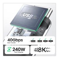 China 1m USB4 Type C Cable 40Gbps Speed 8K 60Hz Video Output 240W for sale