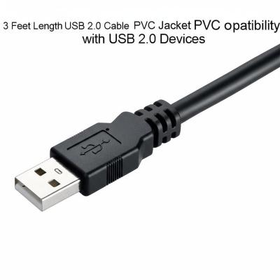 China 3 Feet Length USB 2.0 Cable PVC Jacket Compatibility with USB 2.0 Devices for sale