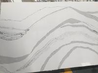 China Shock Resistant Calacatta Classic Quartz / Prefab Caesarstone Calacatta Nuvo Slab for sale