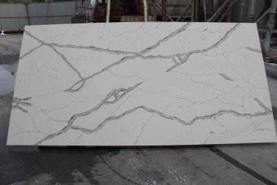 China High Hardness Calacatta White Quartz / Calacatta Quartz Slab Non Radioactive for sale