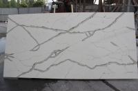 China High Hardness Calacatta White Quartz / Calacatta Quartz Slab Non Radioactive for sale