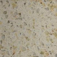 China Light Yellow Crystal Quartz Kitchen Worktops With Smoothness Good Surface for sale