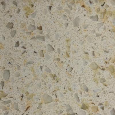 China Light Yellow Crystal Quartz Kitchen Worktops With Smoothness Good Surface for sale
