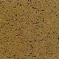 China Ocean Yellow Shining Quartz Kitchen Worktops Strong Temperature Resistant for sale