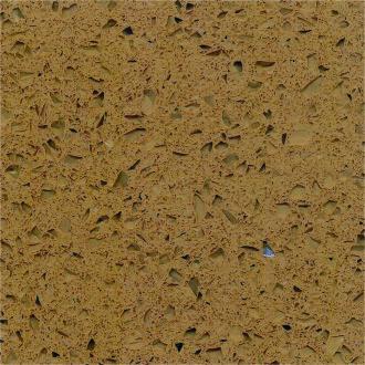 China Ocean Yellow Shining Quartz Kitchen Worktops Strong Temperature Resistant for sale