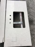 China Big Size Quartz Kitchen Island Countertops / Grey Stone Kitchen Worktops for sale