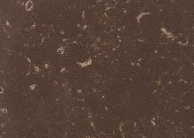 China 3200x1600mm Brown Quartz Kitchen Worktops Customized Size Polished Finished for sale