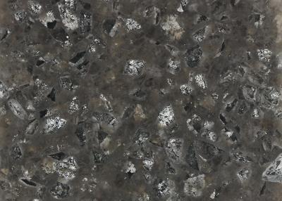 China Black Galaxy Sparkle Quartz Countertop Slabs For Kitchen Acid Resistant for sale
