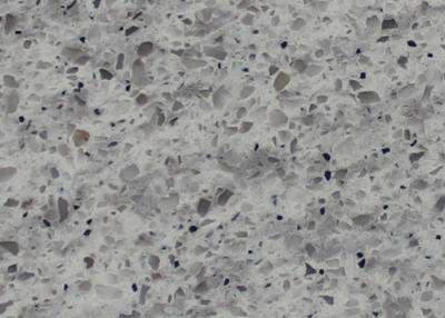 China Artificial Marble Look Quartz Stone / Grey Galaxy Solid Surface Bathroom Countertops for sale
