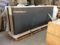 China Honed Pure Black Granite Countertops / Kitchen Artificial Granite Worktops for sale