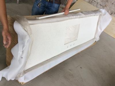 China Durable Polished Artificial Stone Countertops Highly Resistant To Stains for sale