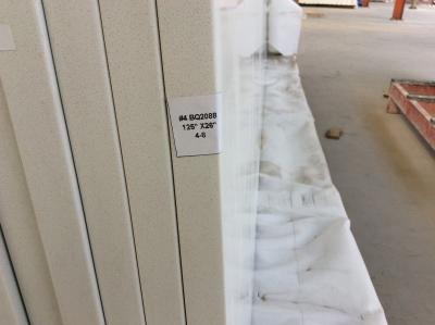 China Bacteria Resistant Artificial Granite Countertops , White Engineered Stone Countertop for sale