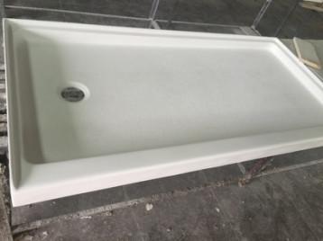 China Environmental Composite Shower Walls , White Cultured Stone Shower Walls for sale