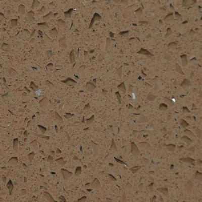 China Brown Quartz Kitchen Worktops Artificial Quartz Bathroom Vanity Tops for sale