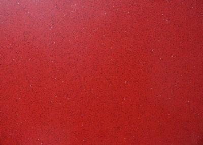 China Red Sparkle Solid Quartz Countertops , Culture White Quartz Stone Countertops for sale