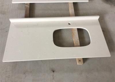 China Marble Looking Quartz Stone Engineered Vanity Tops Bathroom Use Color Consistency for sale