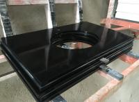 China Sparkling Black Galaxy Glass Quartz Engineered Stone Quartz For Countertops for sale