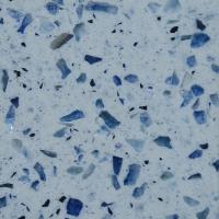 China Top Blue Sparkles Quartz Kitchen Worktops Slab Thickness 2cm And 3cm for sale