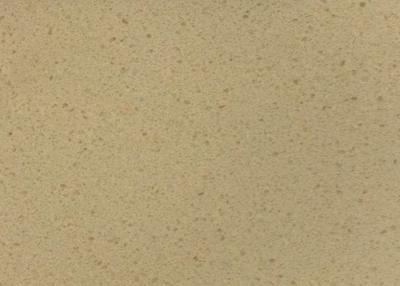 China Crystal Beige Quartz Stone Slabs , Light Yellow Quartz with Mirror for sale