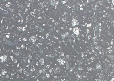 China Galaxy Engineered Stone Countertops , Black Crystal Bathroom Vanity Tops for sale