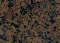 China Artificial Stone Galaxy Brown Quartz Bathroom Vanity Tops With Integrated Sink for sale