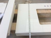 China White Quartz Bathroom Vanity Tops Solid Surface 15 Years Warranty for sale