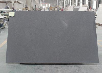 China Polished Dark Grey Engineered Quartz Stone Slabs For Countertop Hotel Kitchen for sale