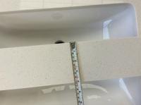 China Solid surface vanity tops bathroom vanity countertops with sink white quartz bathroom vanity for sale