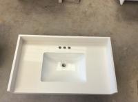 China Quartz Engineered Vanity Tops Acid Resistance For Home/ Hote 3200*1600mm Size for sale